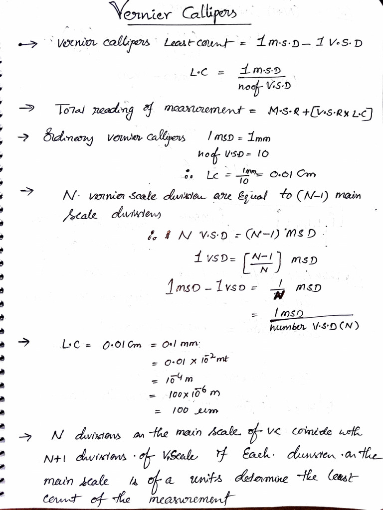 vernier callipers | PDF | Length