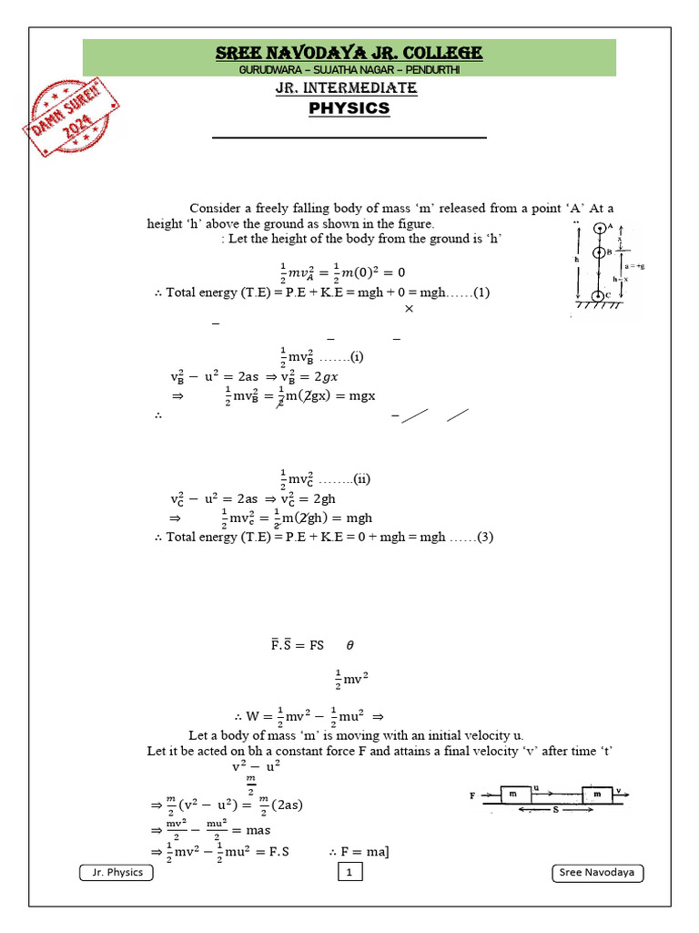 Sn. Jr. Inter Physics Gunshot 8M & 4M | PDF | Orbit | Collision
