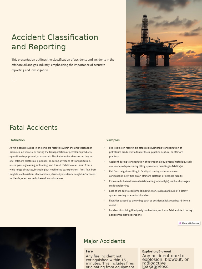 Accident Classification and Reporting | PDF | Oil Spill | Hazards