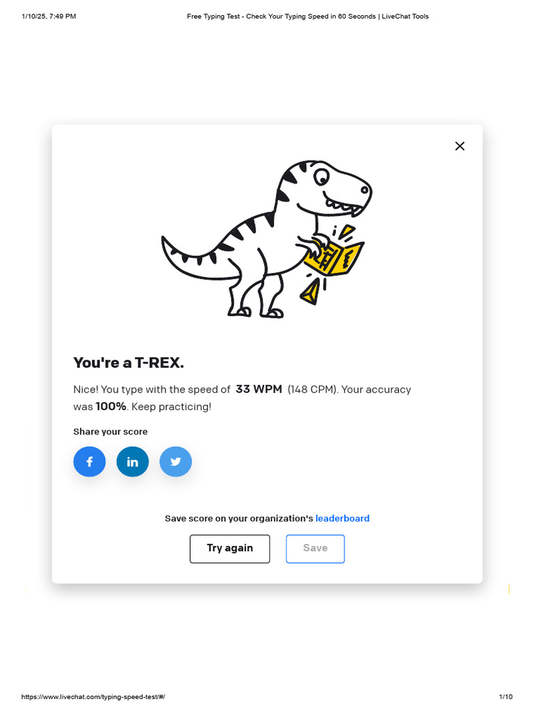 Free Typing Test - Check Your Typing Speed in 60 Seconds _ LiveChat ...