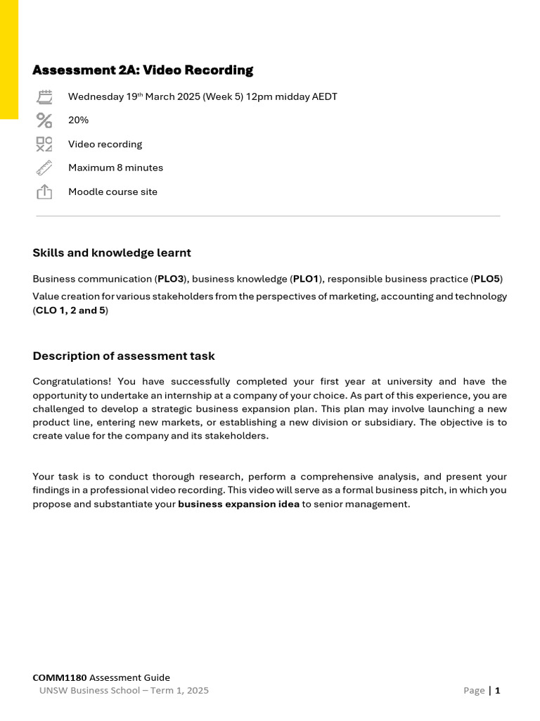 COMM 1180 T1 2025 Assessment 2A | PDF | Pricing | Artificial Intelligence