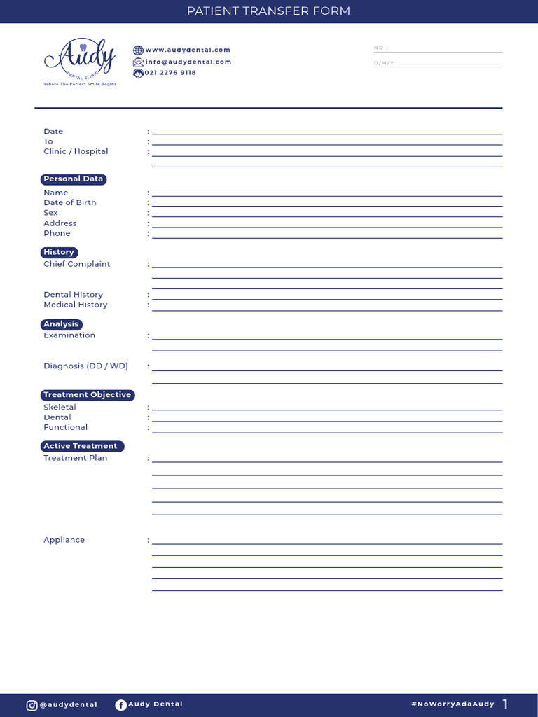 Patient Transfer Form Overview | PDF