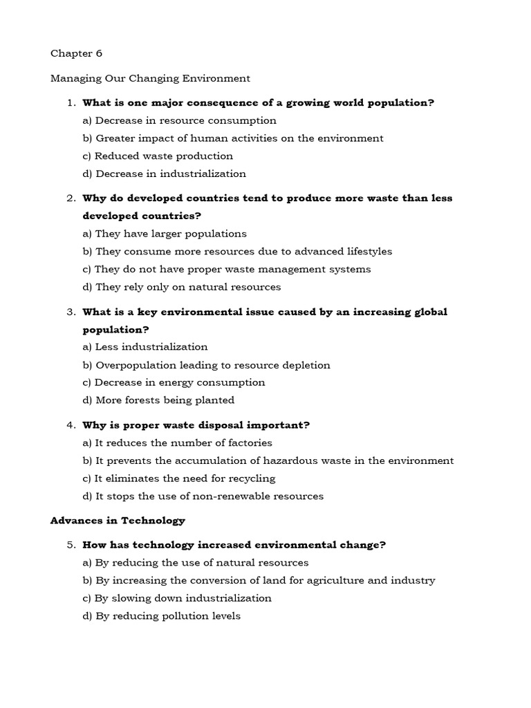 Environmental Challenges and Solutions | PDF | Atmosphere Of Earth ...