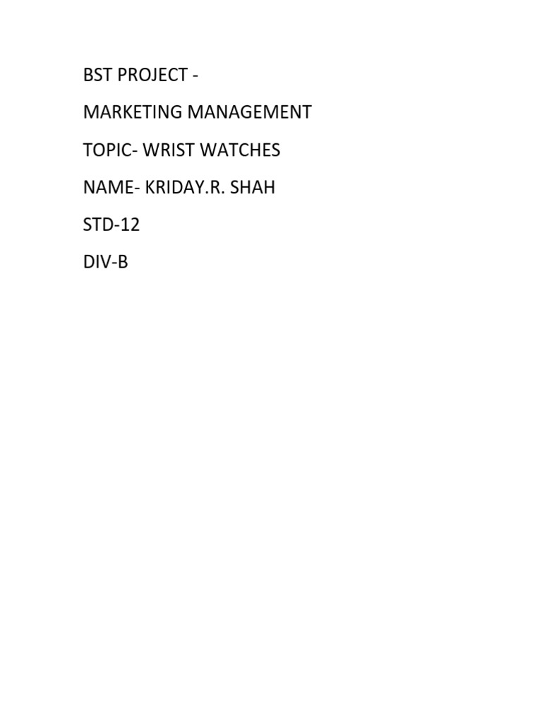 Bst Project (1) | PDF | Pricing | Marketing