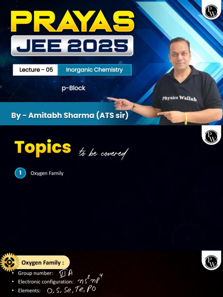 P-Block 05 - Class Notes - Prayas JEE 2025 | PDF