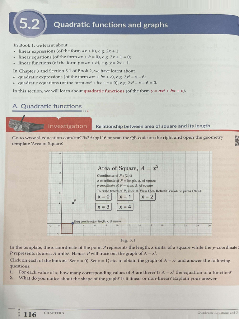 Quadratic Graphs | PDF