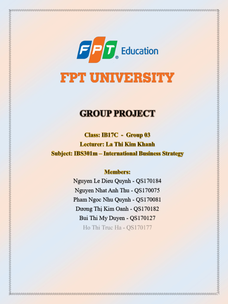 IBS301 IB17C Group3 GroupProject PDF | PDF | Prescription Drugs | Pharmaceutical Industry