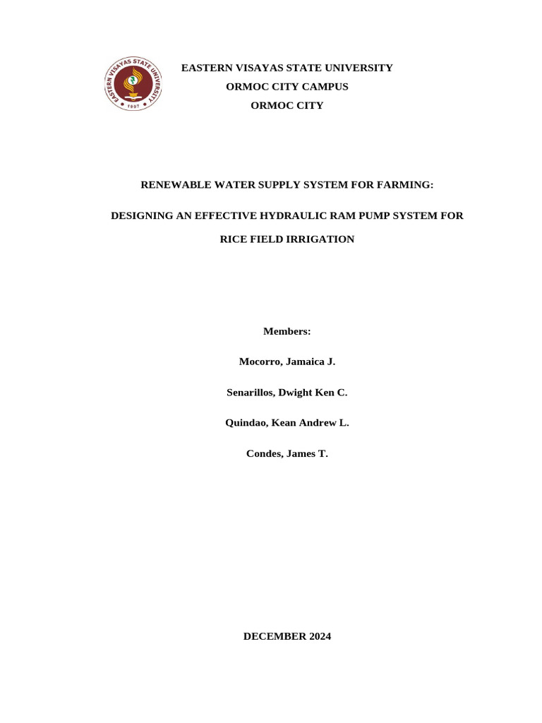 Designing HRP Research | PDF | Pump | Agriculture