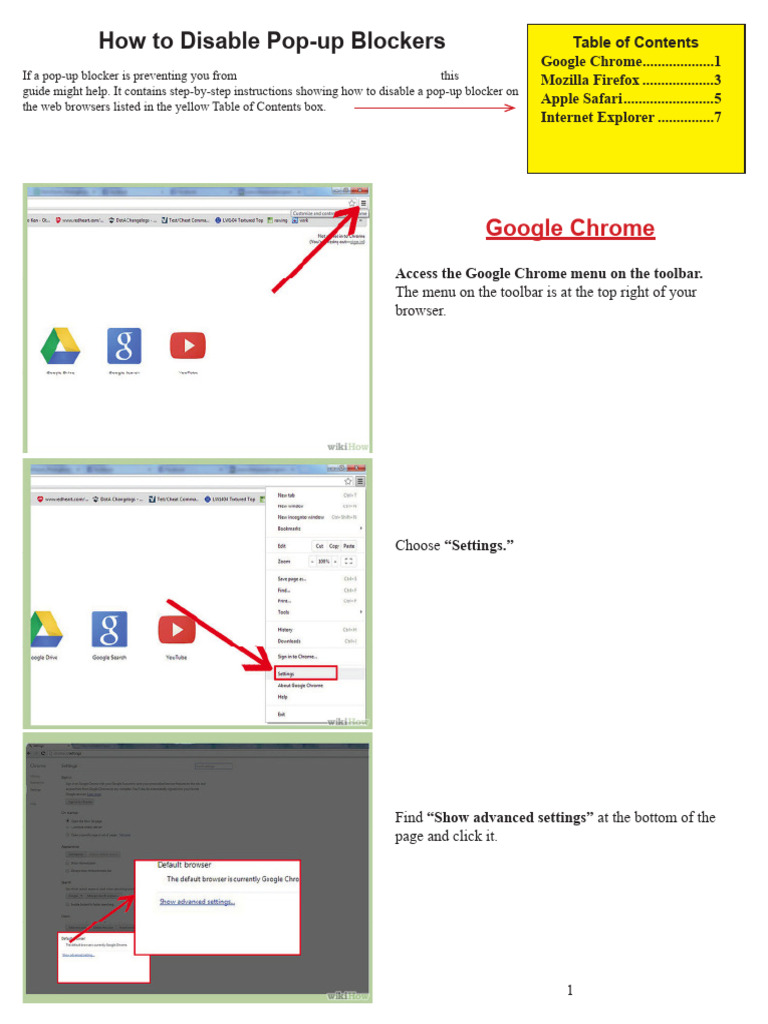 Pop Up Blockers | PDF | Safari (Web Browser) | Internet Explorer