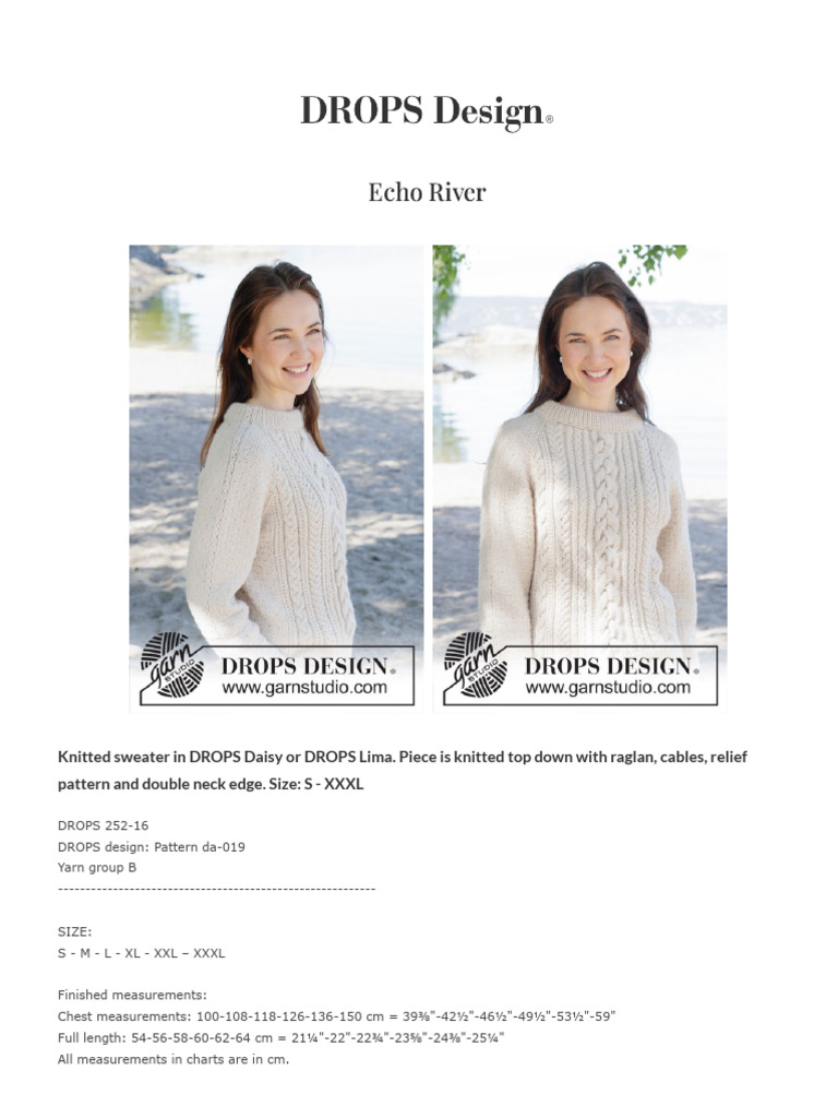 DROPS - Echo River | PDF | Knitting | Knitting Needle