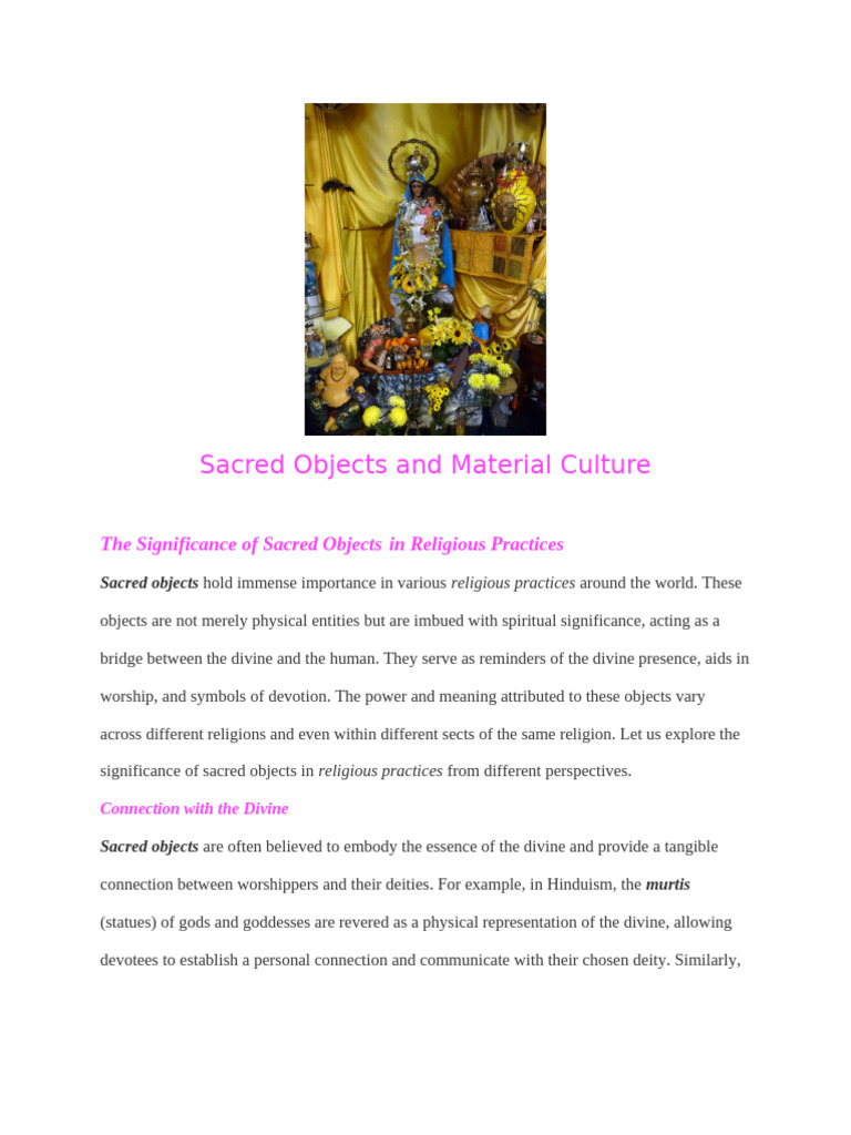 Significance of Sacred Objects in Religion | PDF | Relic | Faith
