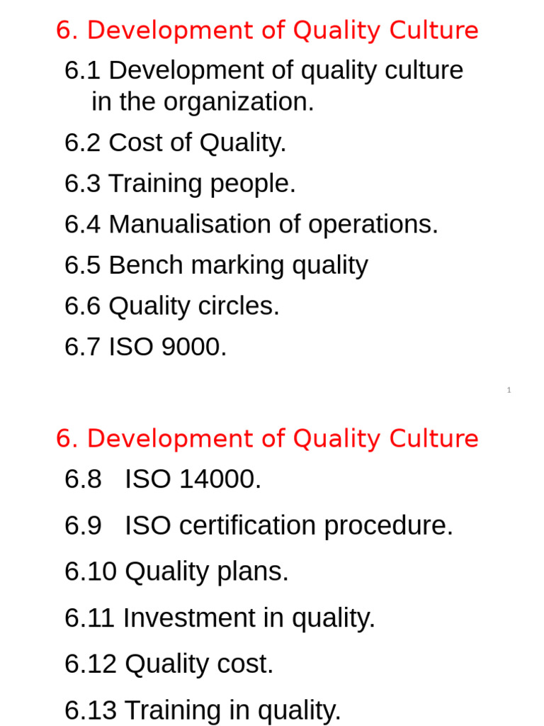 Developing Quality Culture in Organizations | PDF | Benchmarking ...