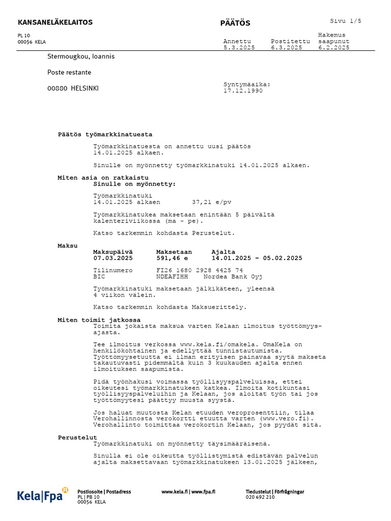 Kela Asiakirja | PDF