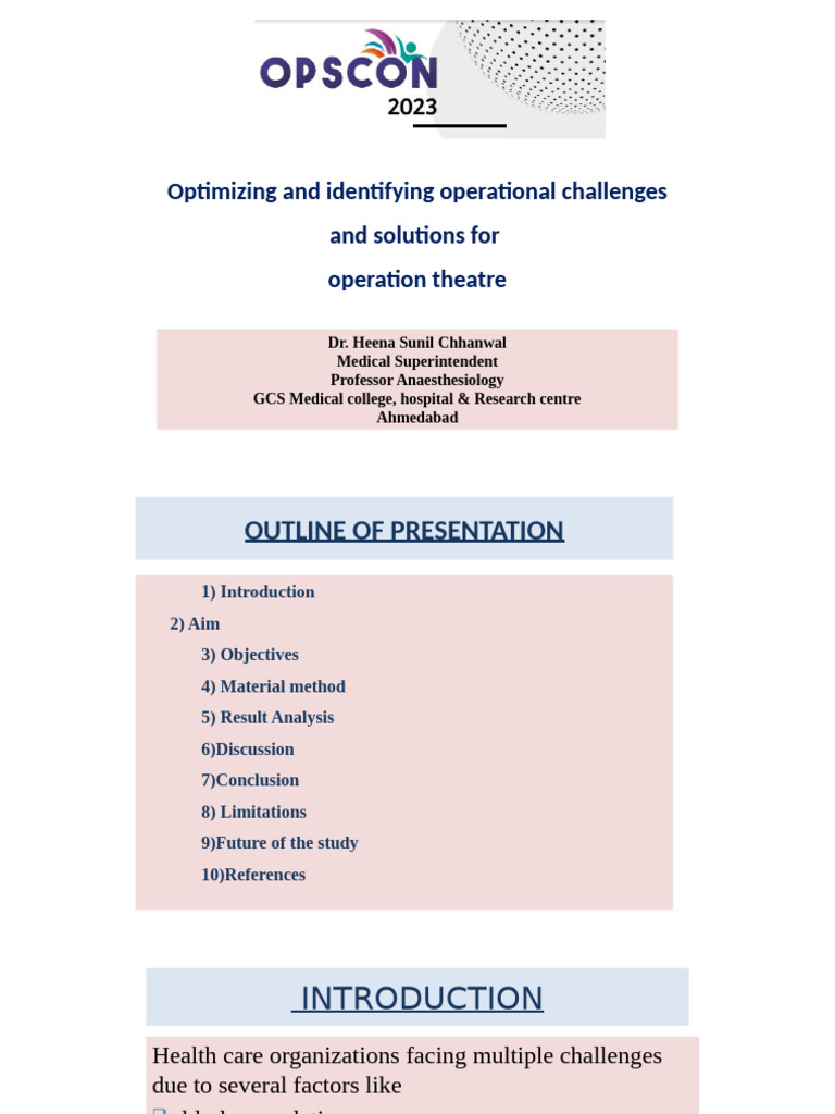 Optimizing Operation Theatre Efficiency | PDF | Hospital | Operating ...