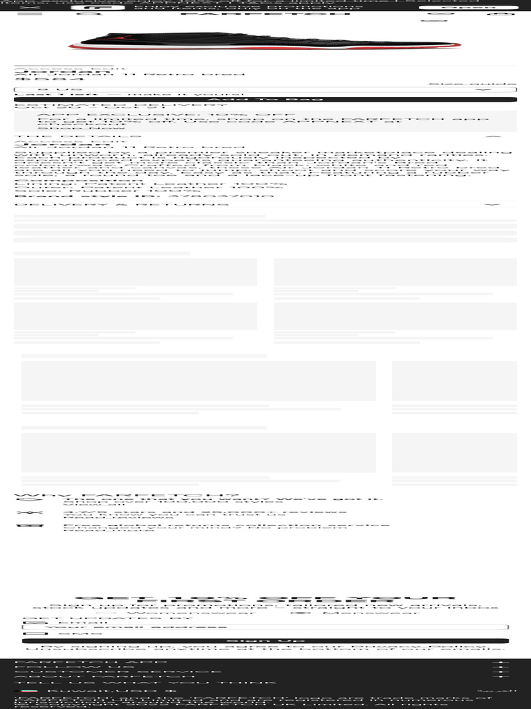 Jordan Air Jordan 11 Retro Bred - Farfetch | PDF