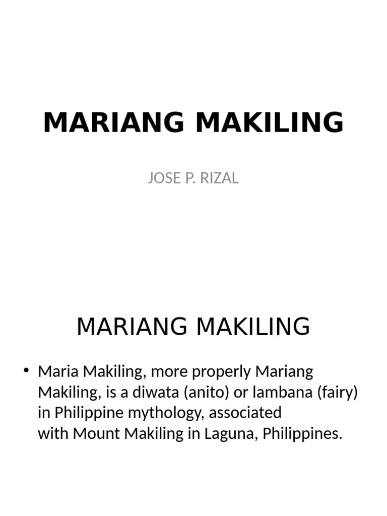 Mariang Makiling | PDF | Mythology