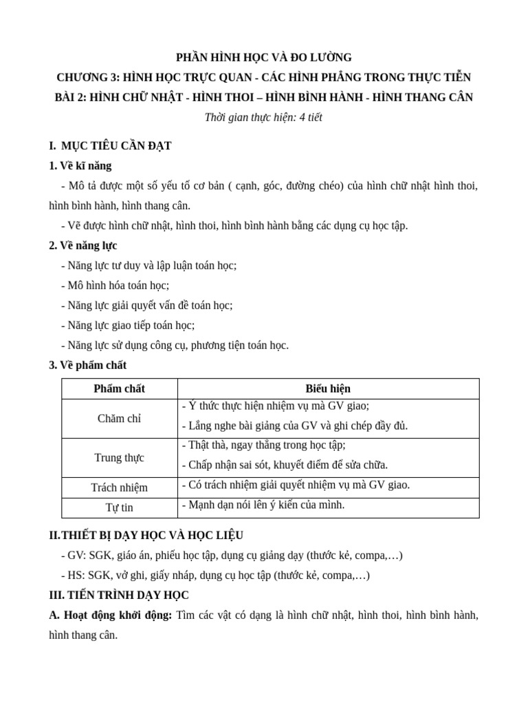 Giáo Án HH L P 6 THSP 2 Final | PDF