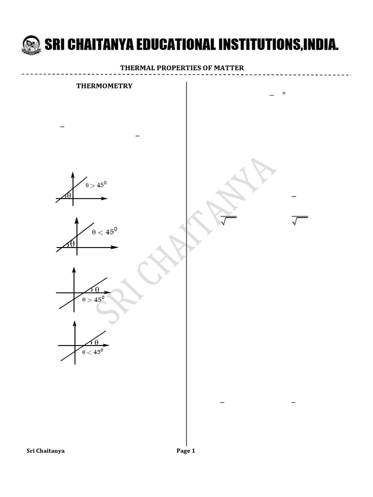 Physics - Thermal Properties of Matter | PDF | Fahrenheit | Temperature