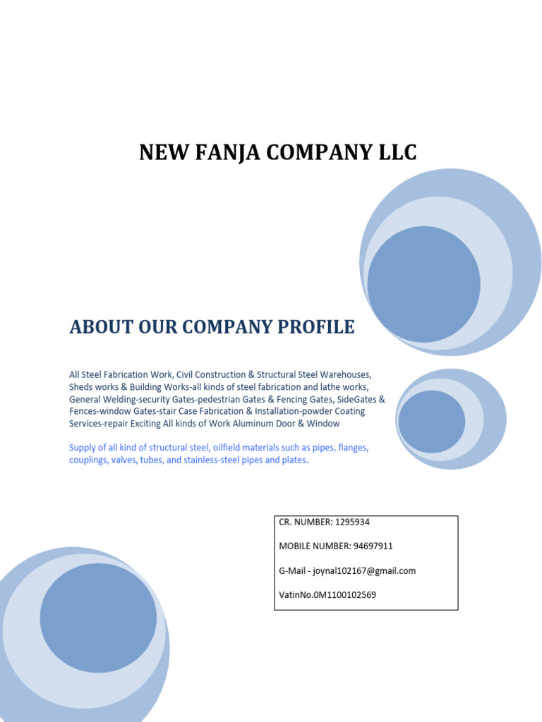 New Fanja Company Profile | PDF