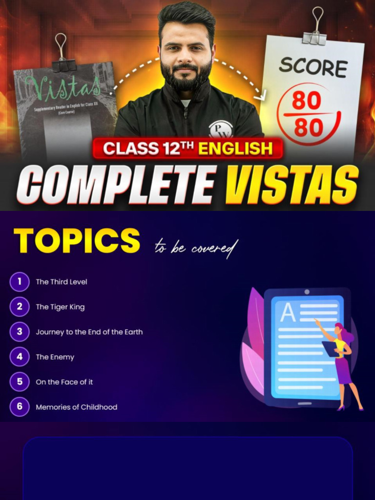 Final1 - Vistas - English - Class 12 - Anurag Sir - Dipanshu | PDF