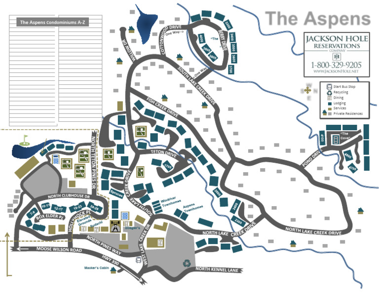 The Aspens and Teton Pines Map | PDF