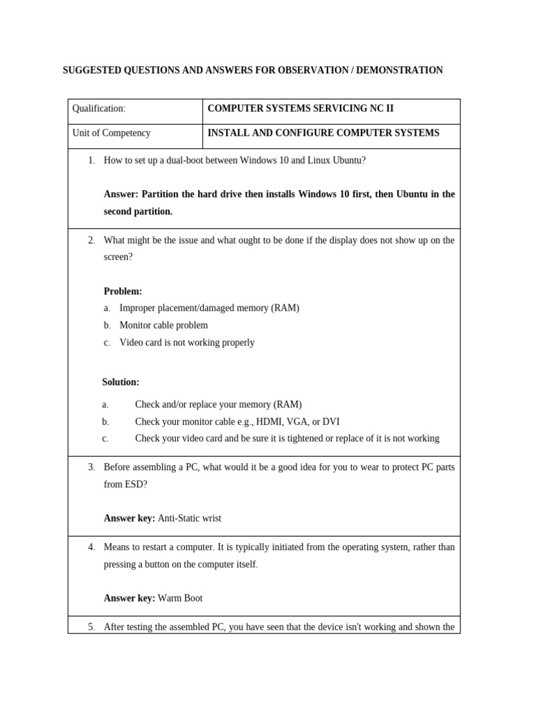 Possible Questions Assessment | PDF | Computer Network | Booting