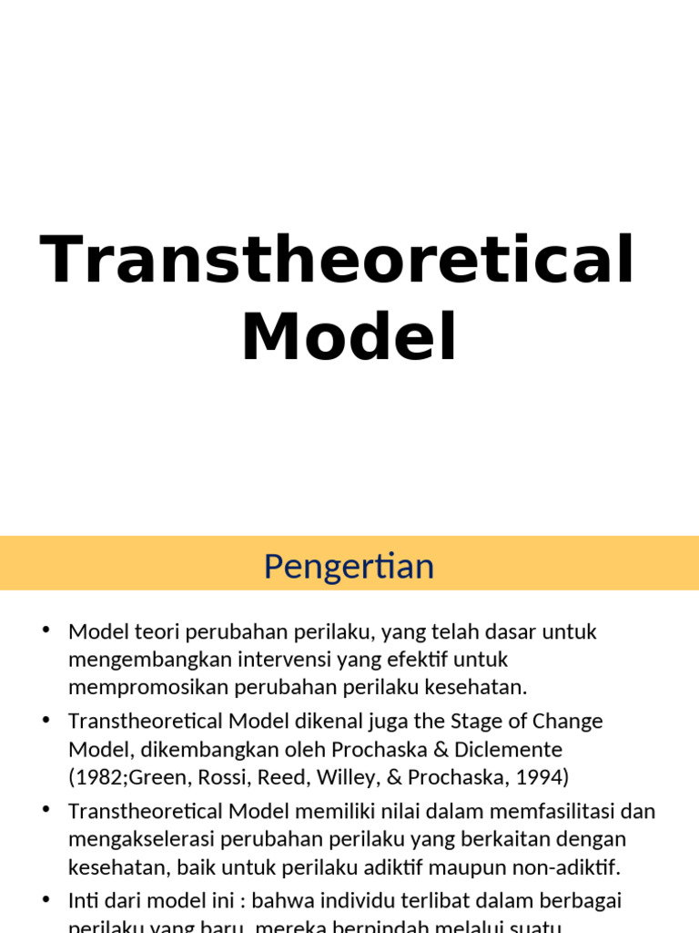 9. Transtheoretical Model of Change | PDF