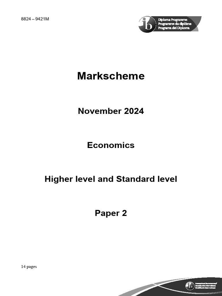N24_P2_markscheme (1) | PDF | Gini Coefficient | Exchange Rate