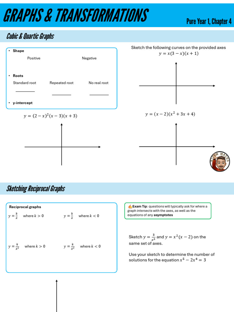 P1 Ch4 Graphs and Transformations | PDF | Mathematical Relations | Mathematical Analysis