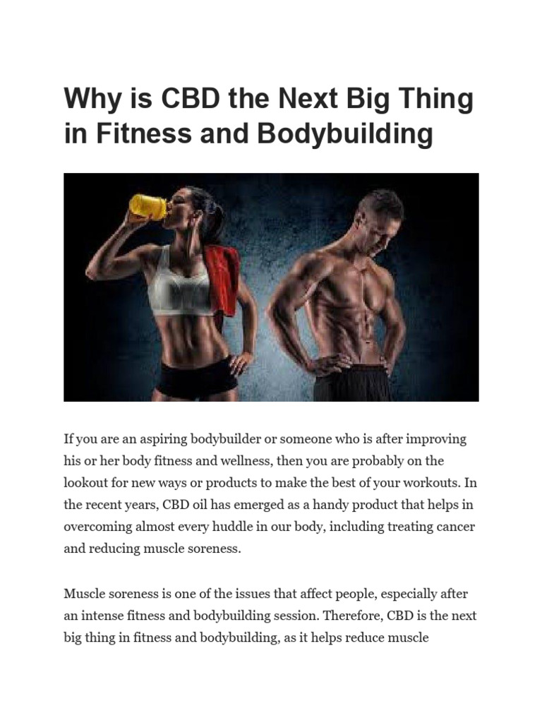 Why Is CBD The Next Big Thing in Fitness and Bodybuilding | PDF ...