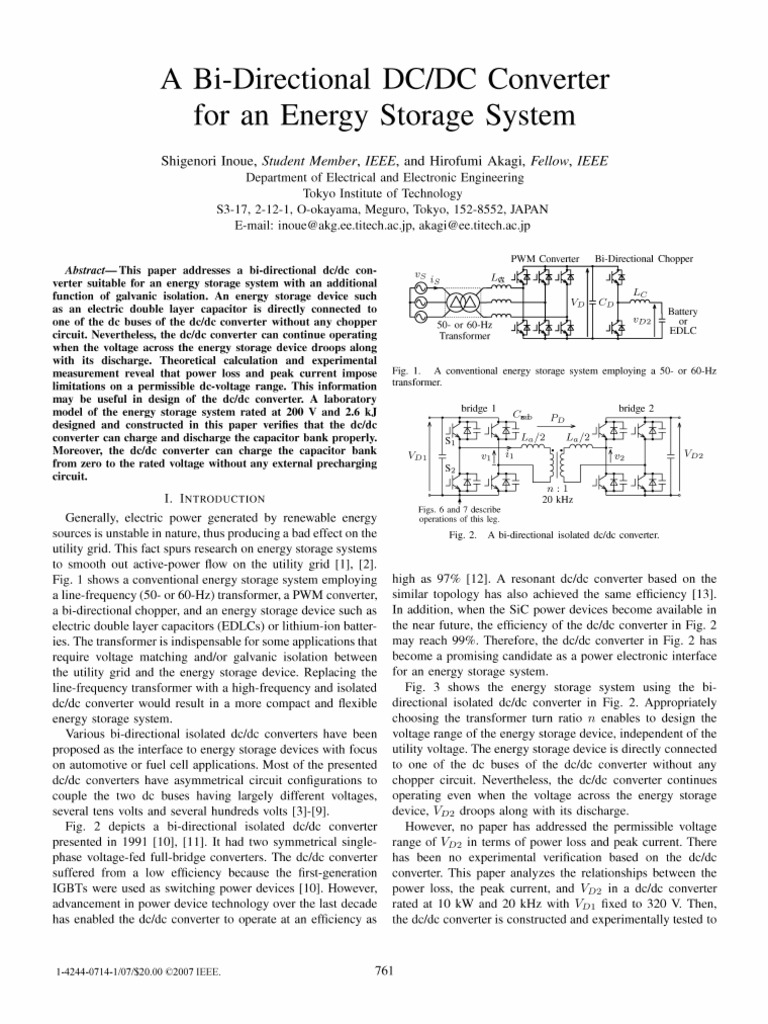 Bi-Directional DC/DC Converter Design | PDF | Direct Current | Capacitor