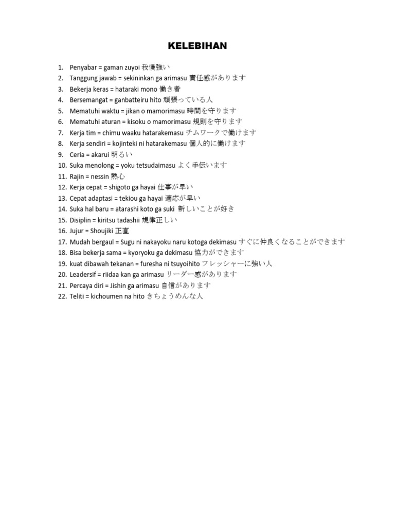 Materi Mensetsu | PDF