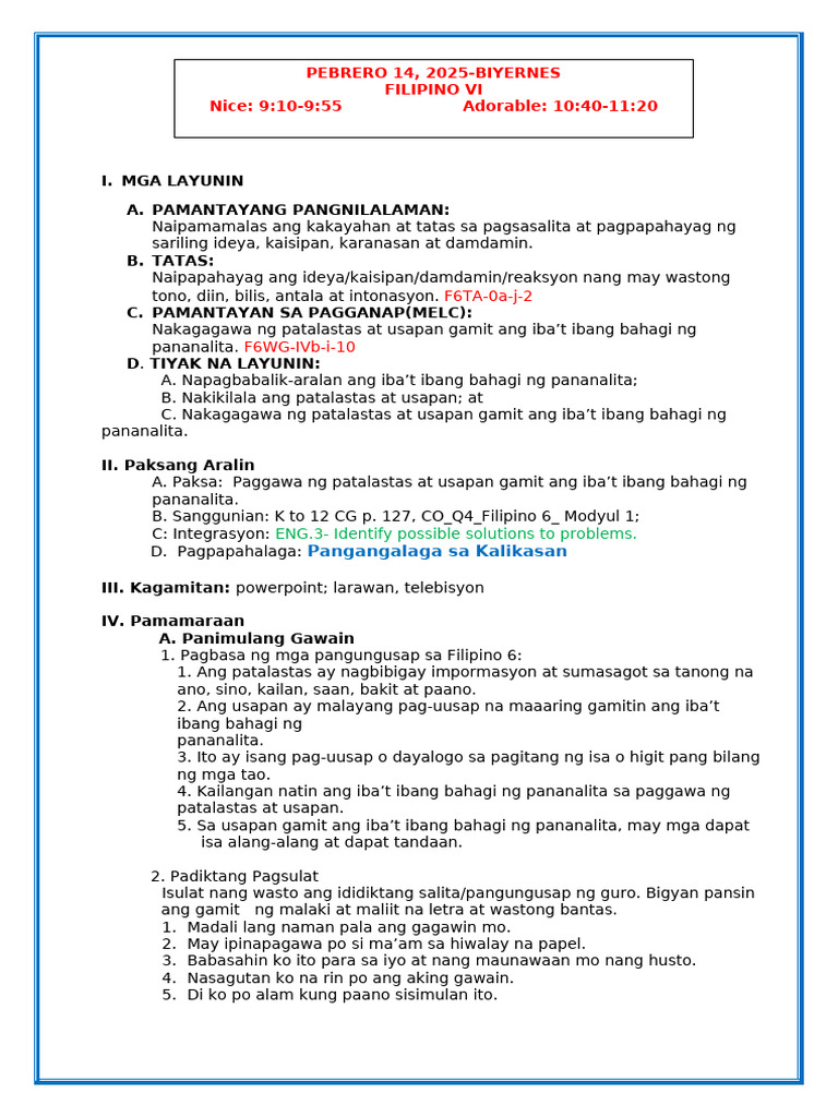 FIL.6-Q4-wk.1 Day4 | PDF