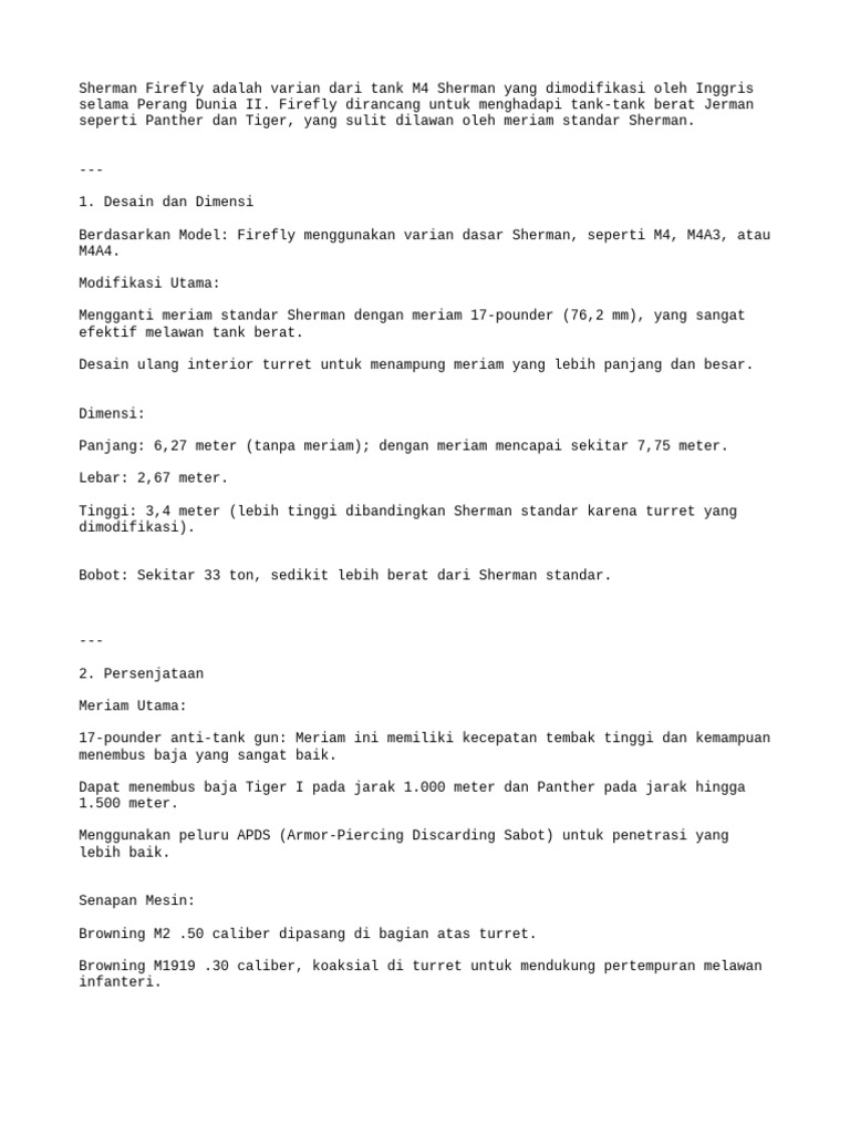 Sherman Firefly | PDF