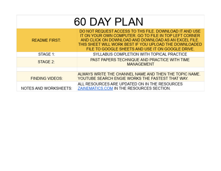 60-Day Study Plan for Exam Success | PDF