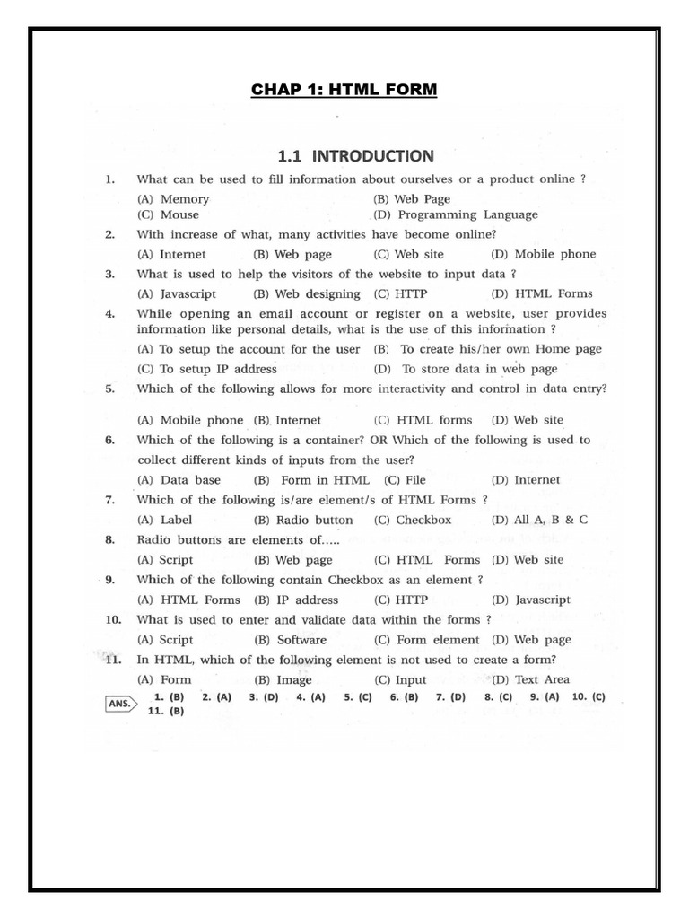 Understanding HTML Forms Basics | PDF