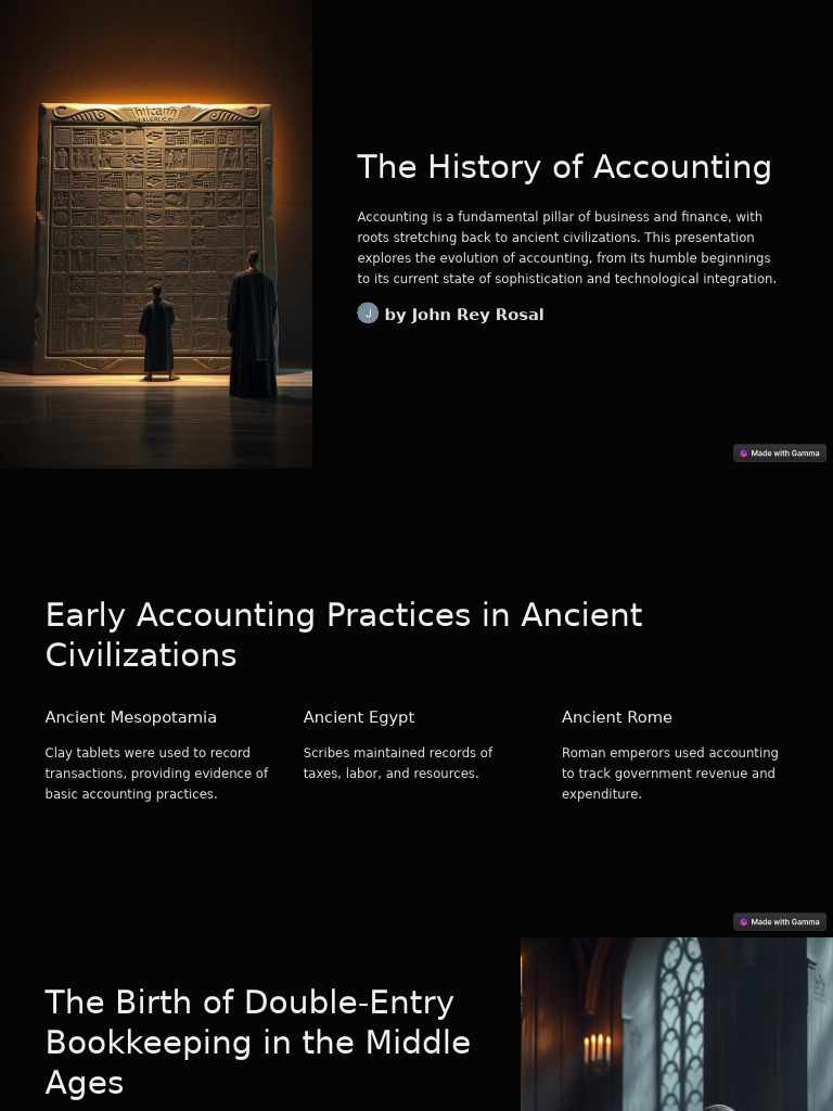 Evolution of Accounting Through History | PDF | Accounting | Business ...