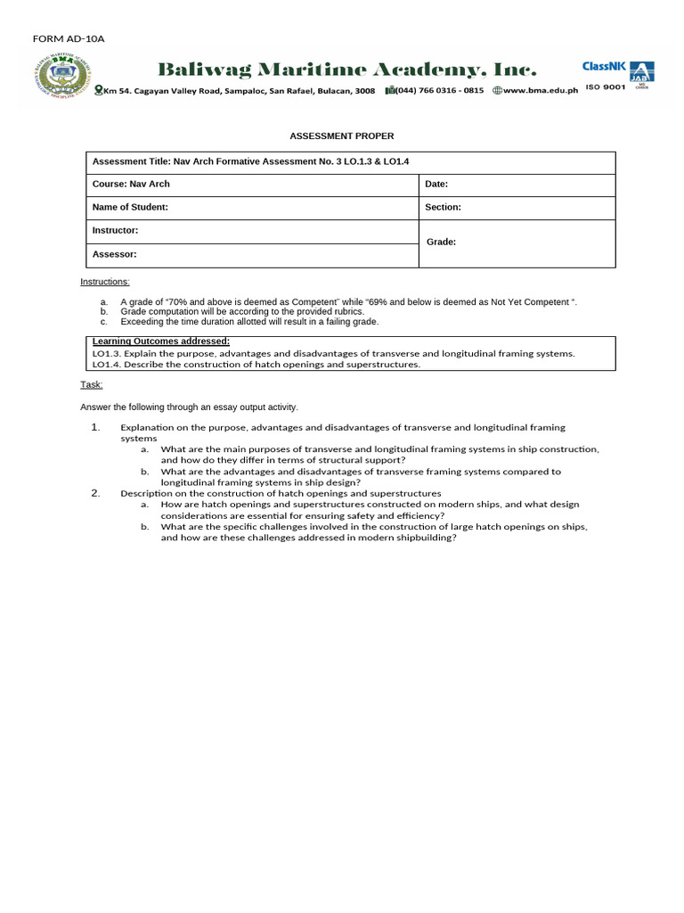 AD-10A-Assessment-Plan-Form - 1.3 | PDF