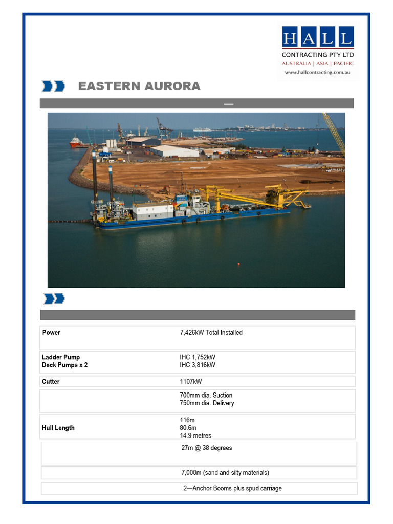 Equipment Data Sheet_Eastern Aurora | PDF