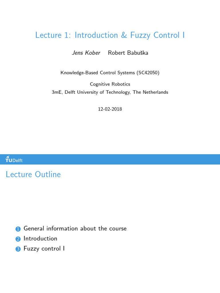 180212 Lecture 1 Introduction and Fuzzy Control I | PDF | Fuzzy Logic ... 180212 Lecture 1 Introduction and Fuzzy Control I | PDF | Fuzzy Logic ...
