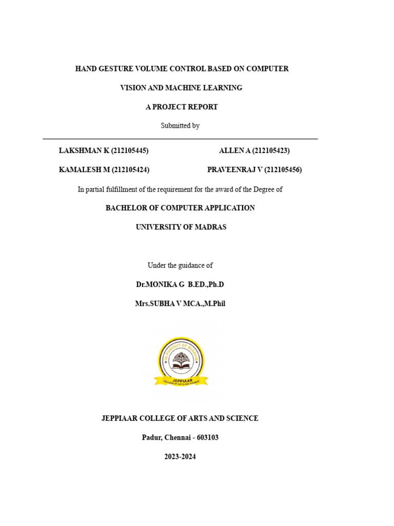 Software Engineering Mini Project 1 (1) | PDF | Sign Language | Computer Vision