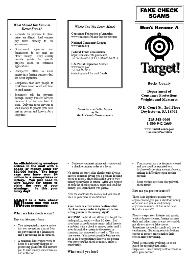 Fake Check Scams Brochure rvsd 5-23_202305231240168722 | PDF | Internet ...