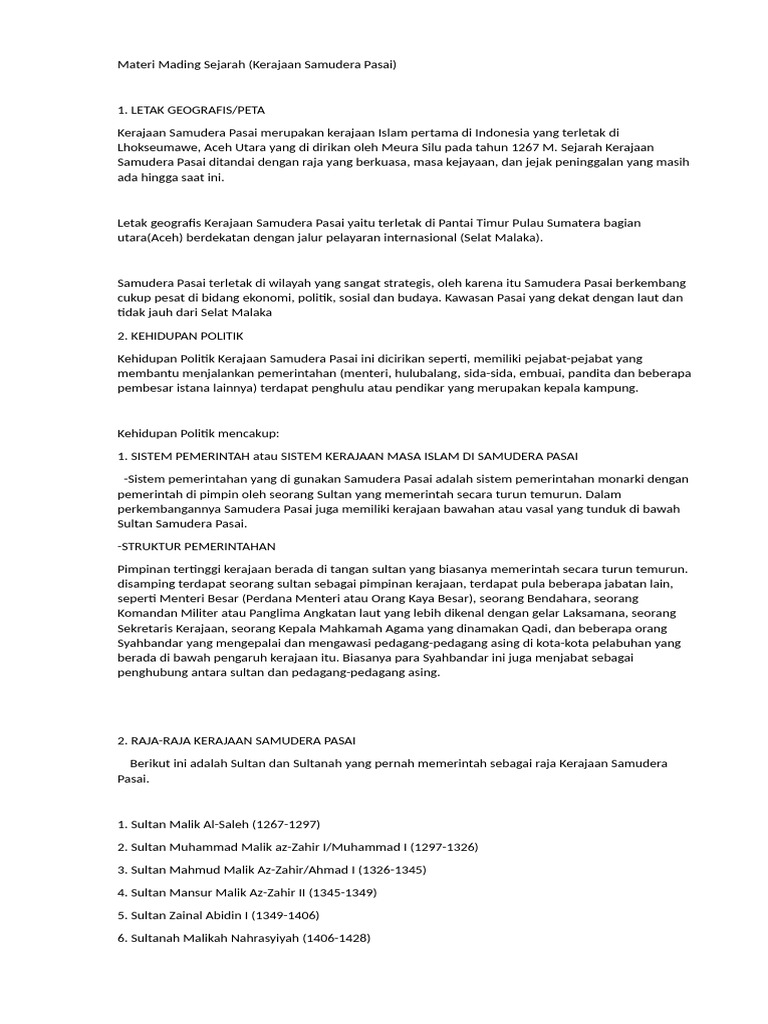 Materi Mading Sejarah | PDF