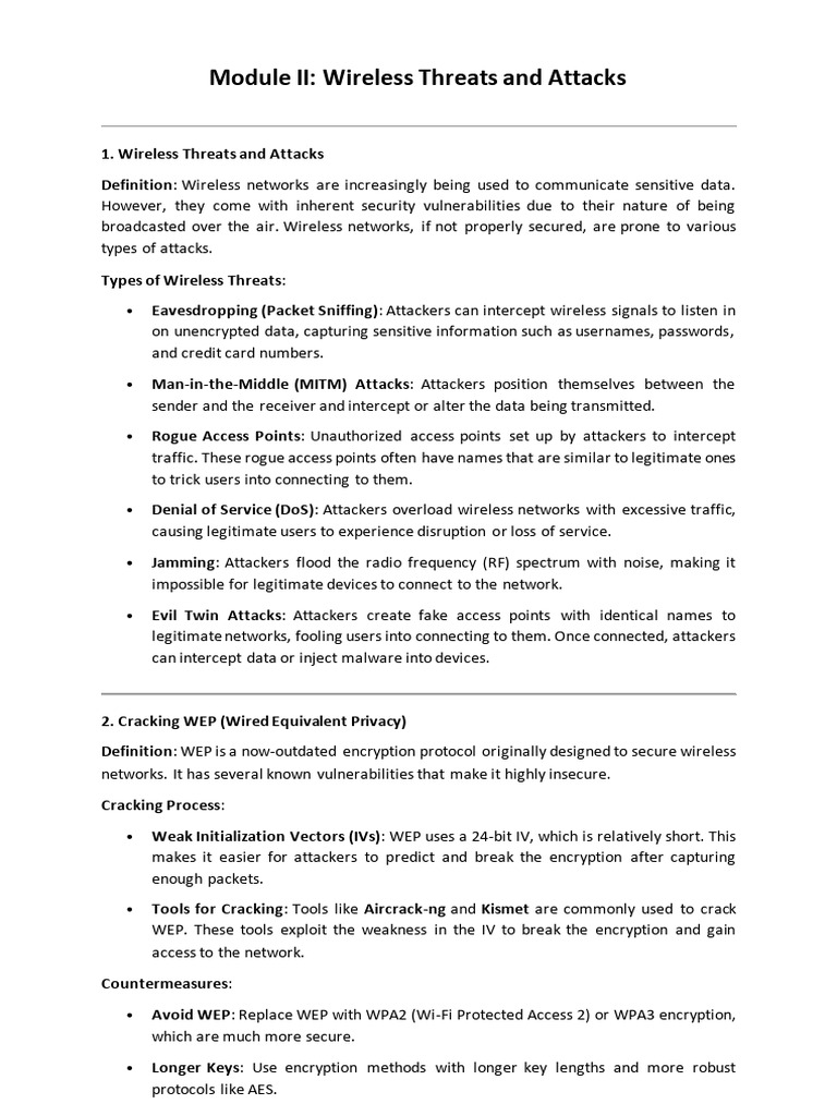 Security Threats & Vulnerabilities Module 2 | PDF | Denial Of Service Attack | Computer Network