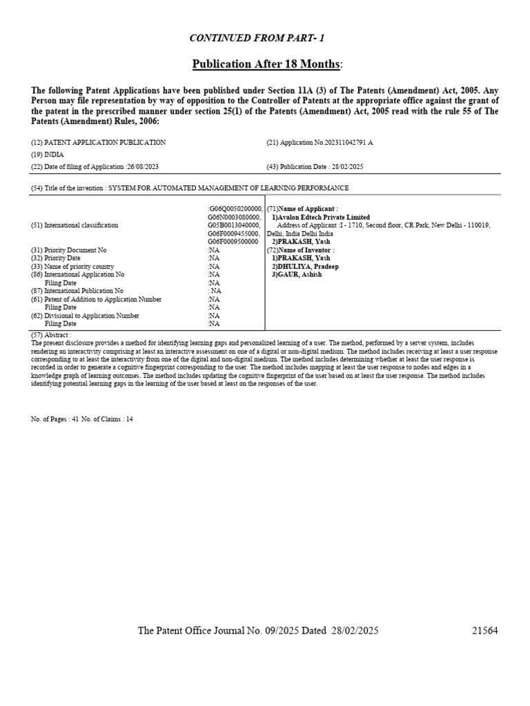 View Journal | PDF | Glossary Of Patent Law Terms | Priority Right