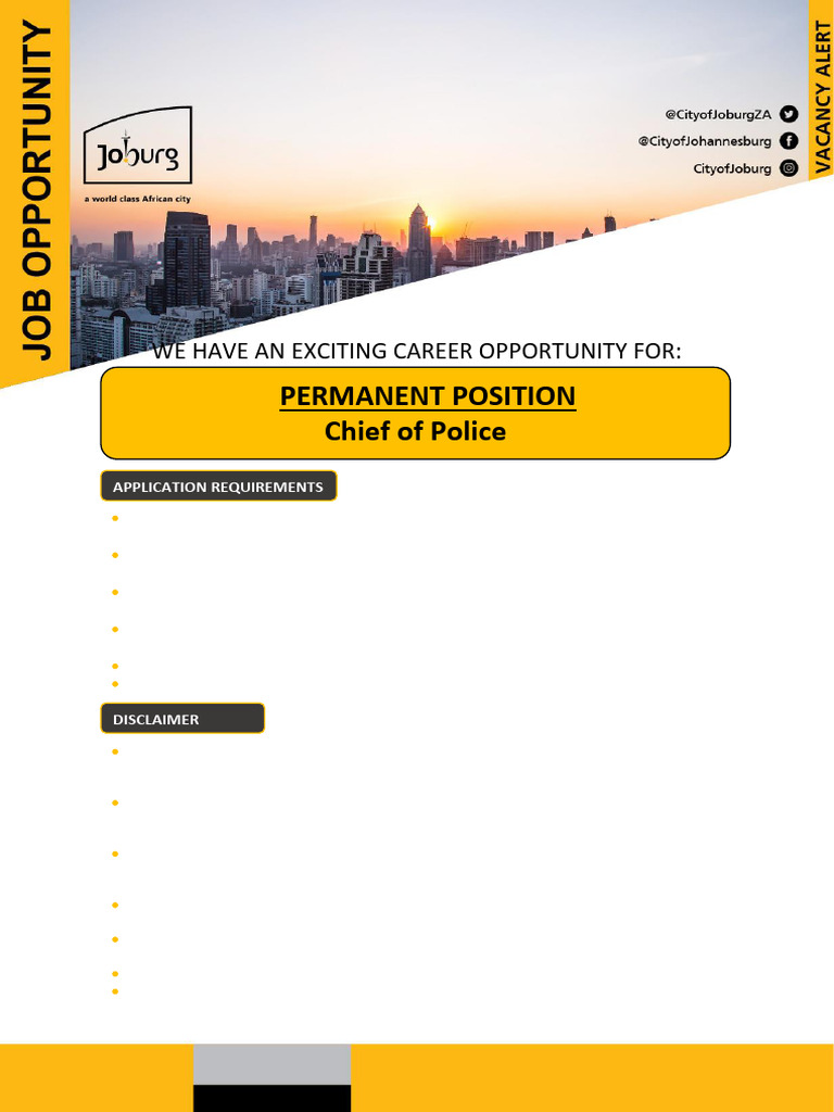 074 2024 Chief of Police JMPD External | PDF | Employment | Communication