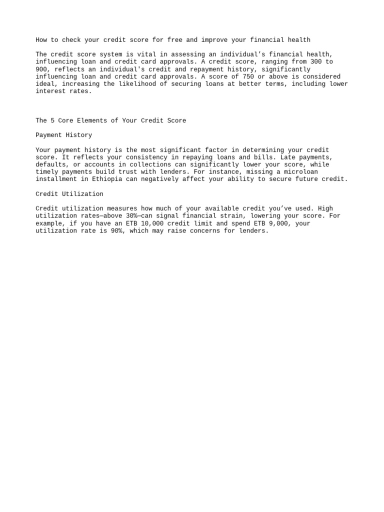 Understanding Your Credit Score Basics | PDF