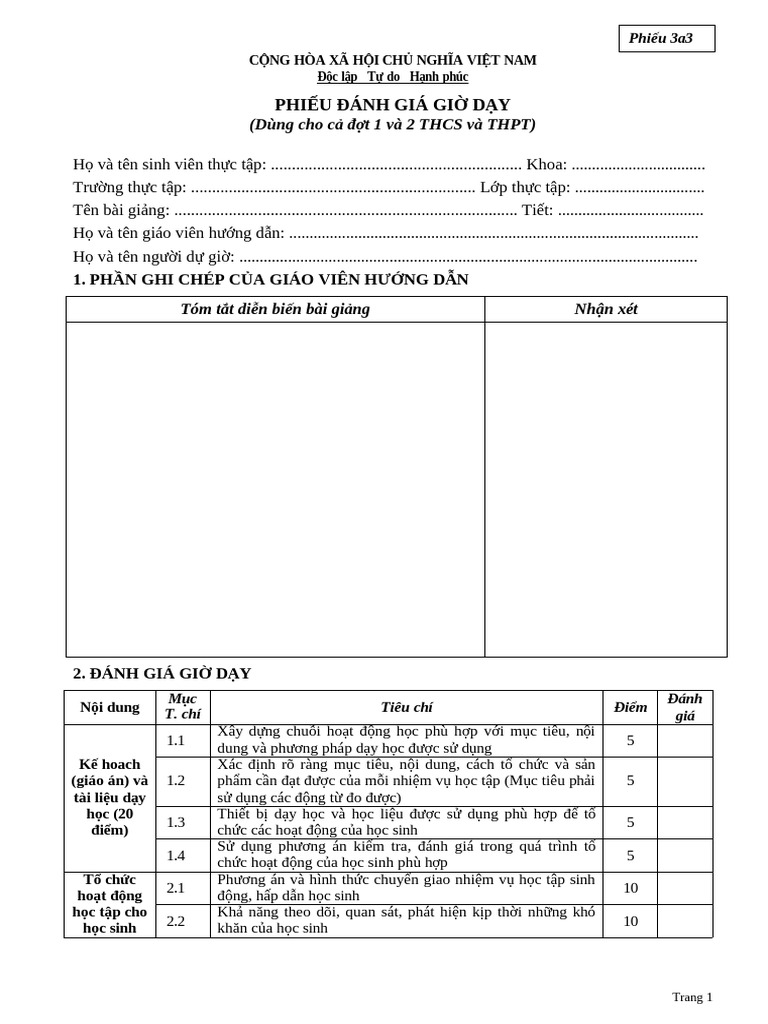 Phieu 3a3 | PDF