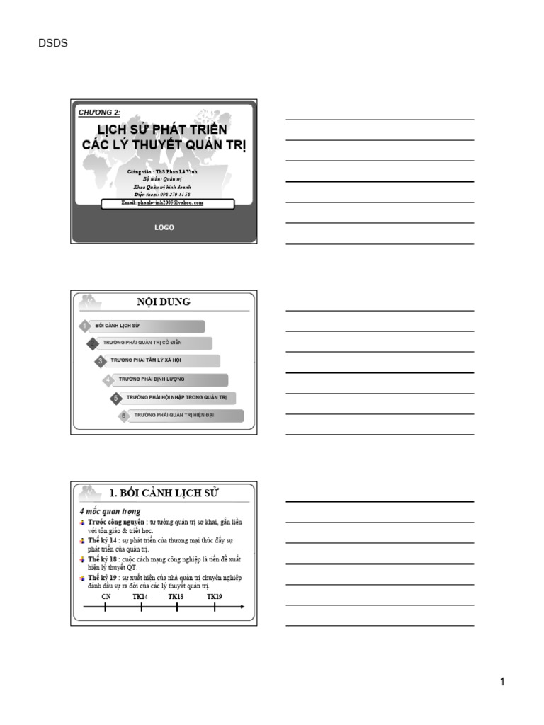 2-Lich Su Phat Trien Cac Ly Thuyet Quan Tri | PDF