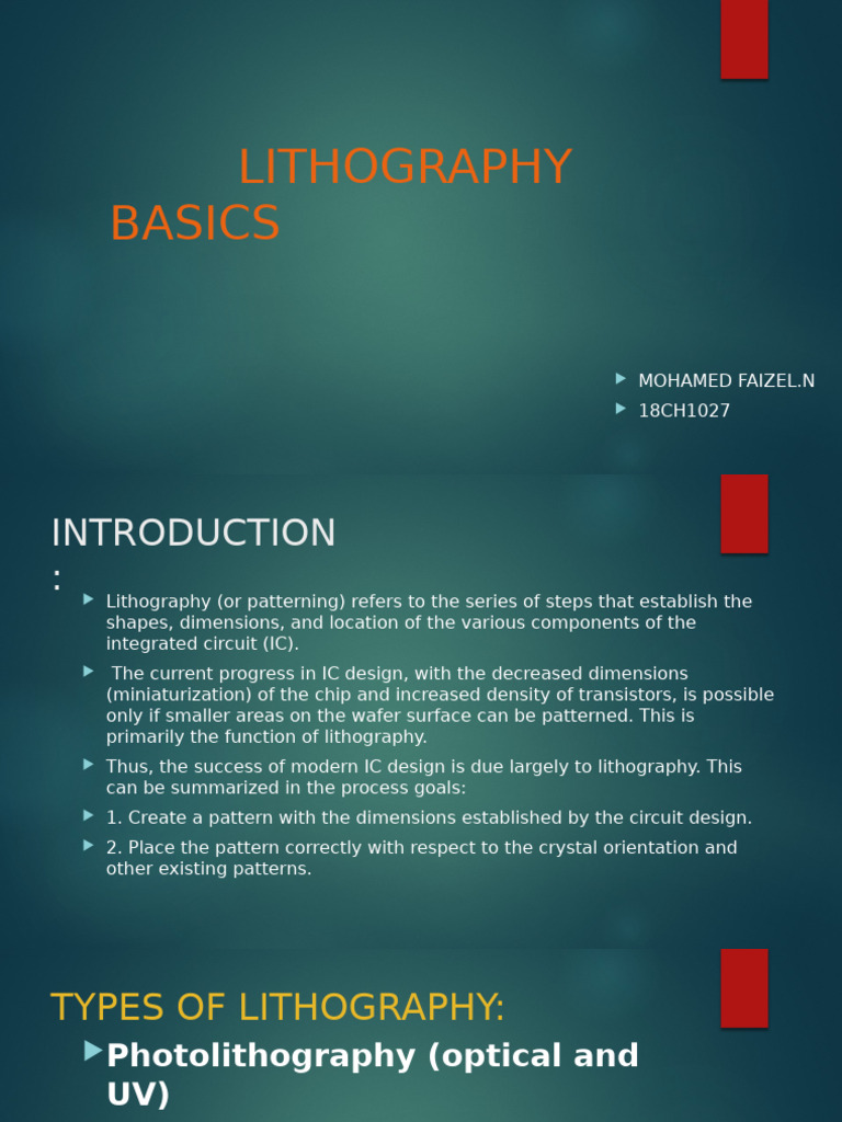 Lithography Basics | PDF | Photolithography | Nanotechnology